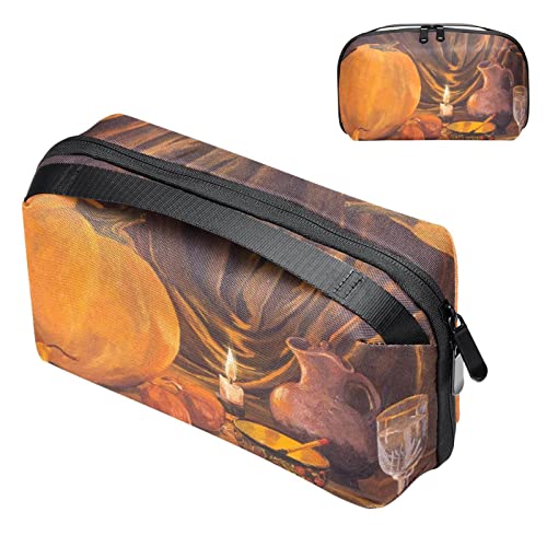 Travel Cord Organizer, Tech Organizer, Electronics Organizer, Cable Organizer Bag, Thanksgiving Fall Pumpkin Fruit