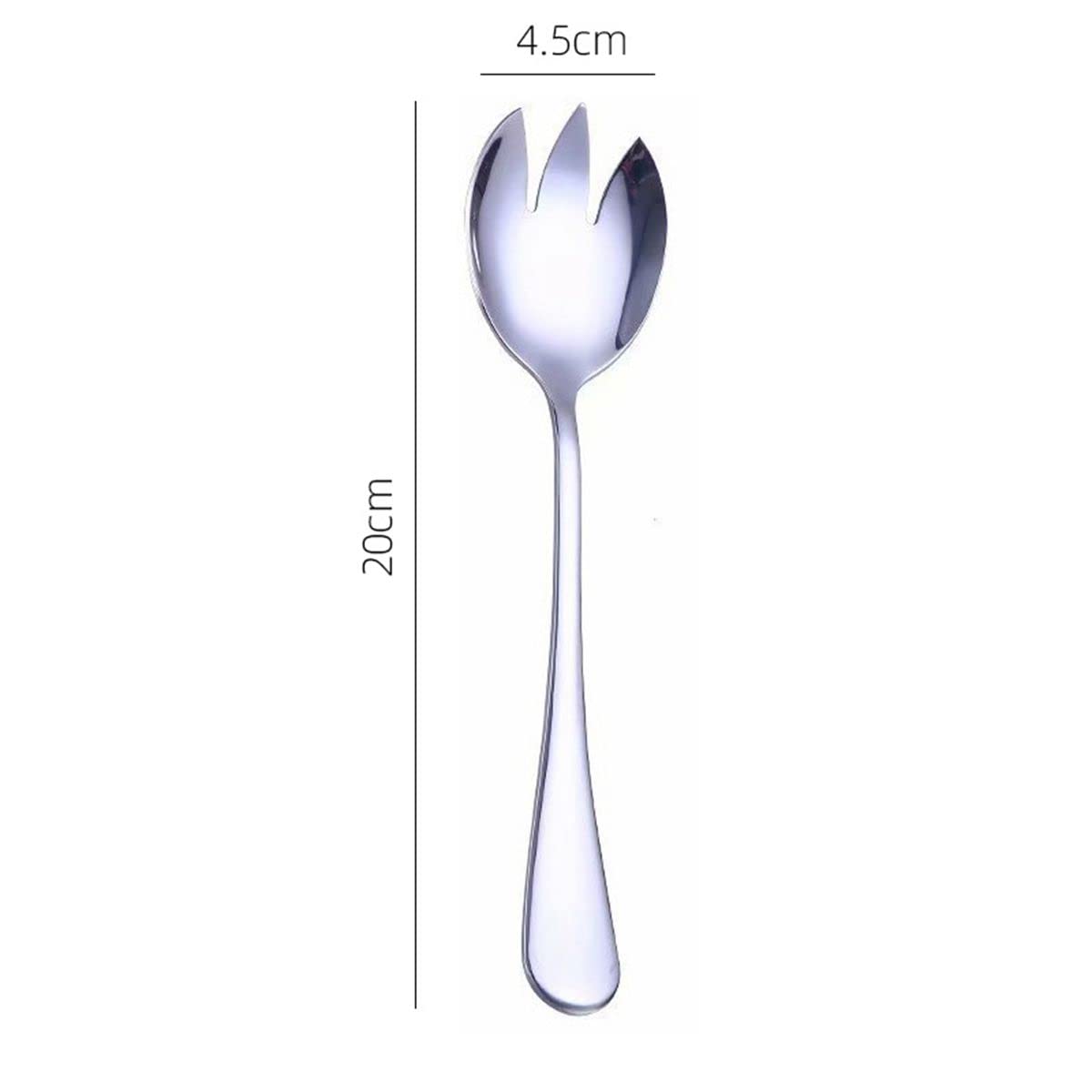 LUMoony Stainless Steel Salad Cutlery 4Pcs 20Pcs Salad Spoon Fork Set Salad Mixing Fork Spoon Salad Fork and Serving Spoon Set for Kitchen Dining Salad Tongs Serving Tableware