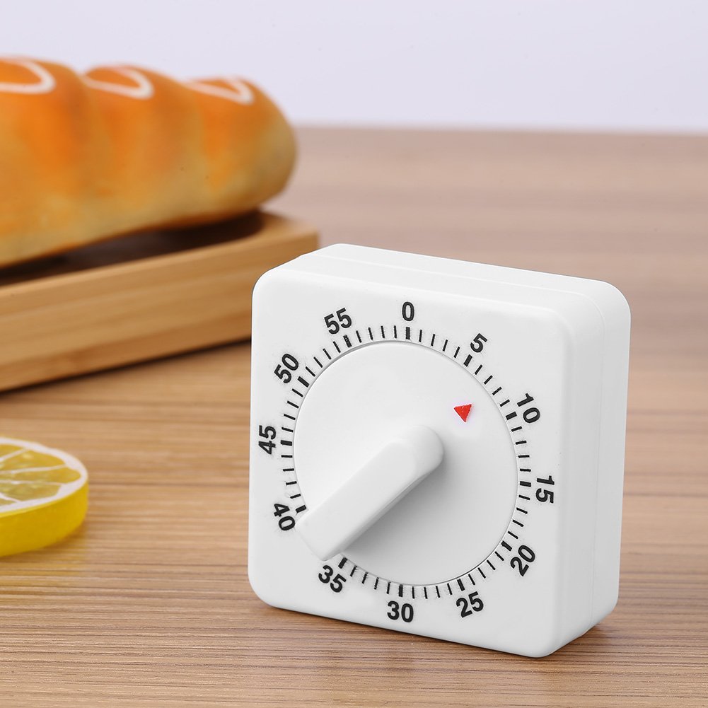 Portable 60 Minutes Count Down Mechanical Timer Baking Kitchen Cooking Tool Food Preparation Home Kitchen Helper