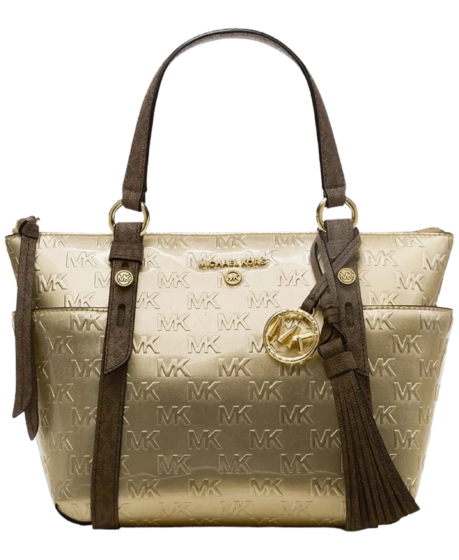 Michael Kors Signature Sullivan Medium Convertible Top Zip Tote (Fawn)