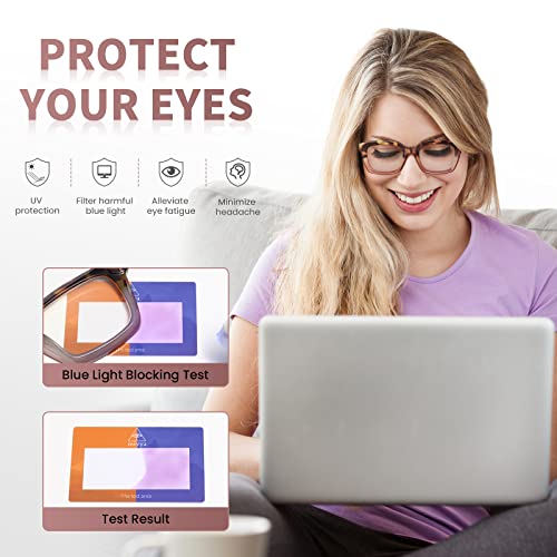 miyya 6 Pack Fashion Eyewear for Women, Blue Light Blocking/Anti UV Readers Oversized Square with Spring Hinge (M9 6 pack Mix, 1.50, multiplier_x)