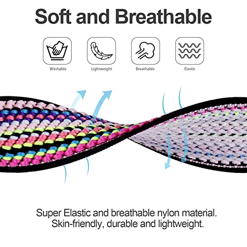 Swhatty 15 Pack Stretchy Nylon Solo Loop Bands Compatible with Apple Watch 41mm 40mm 38mm, Adjustable Braided Sport Elastics Women Men Strap for iWatch SE Series 9 8 7 6 5 4 3 2 1, A