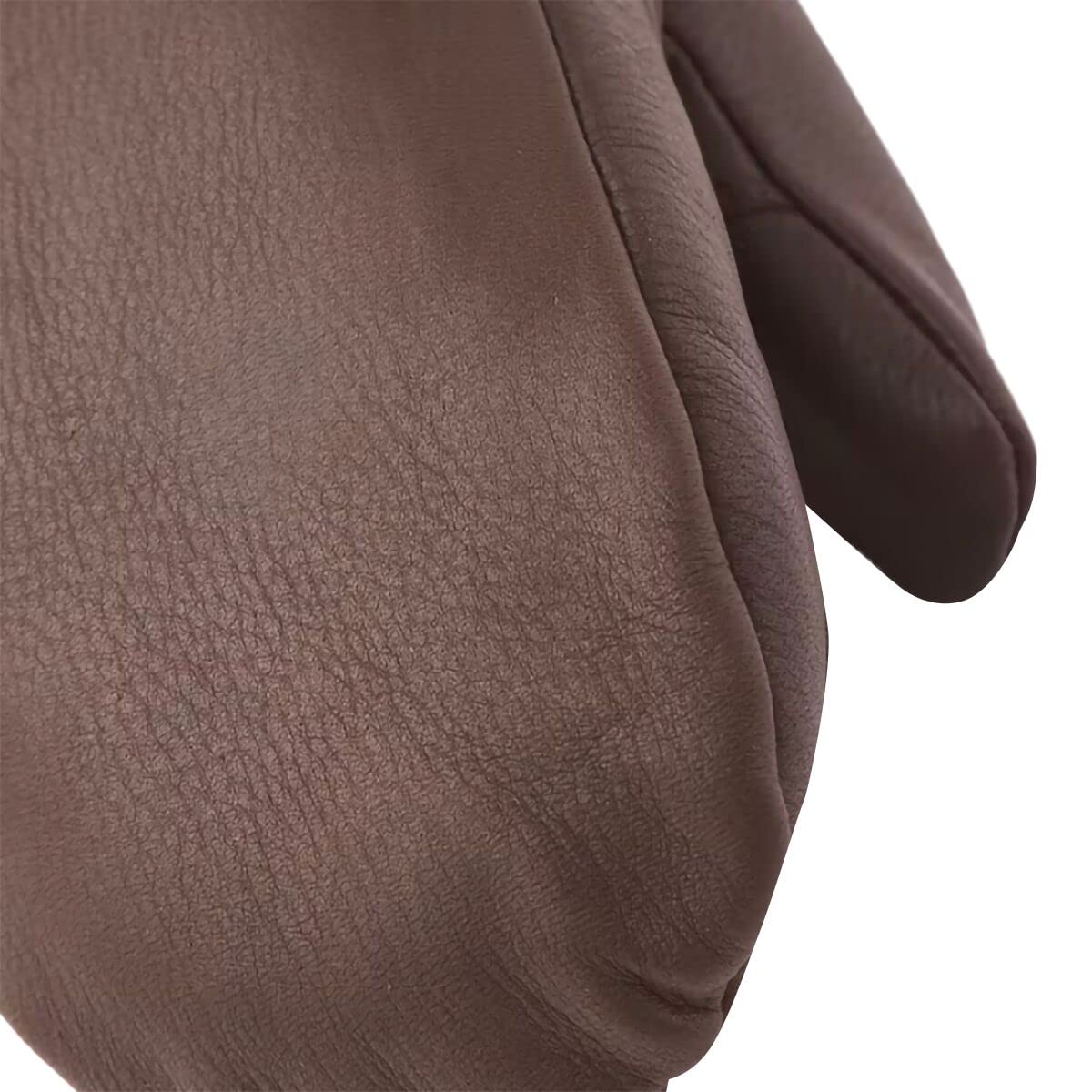 Hestra Women's Gloves Sundborn Slim Fit Winter Leather Mitten with Fur - Dark Brown | 6