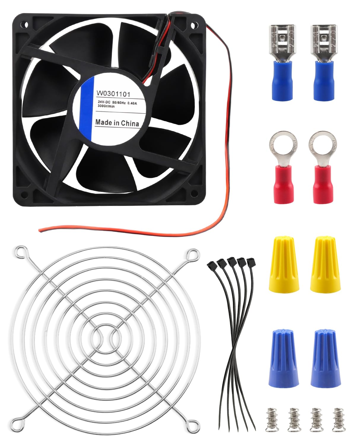 W0301112 W0301101 Fan Motor Evaporator Fit for ATOSA Undercounter Refrigerator MGF8401 MGF8401GR MGF8402,Metal Frame Housing