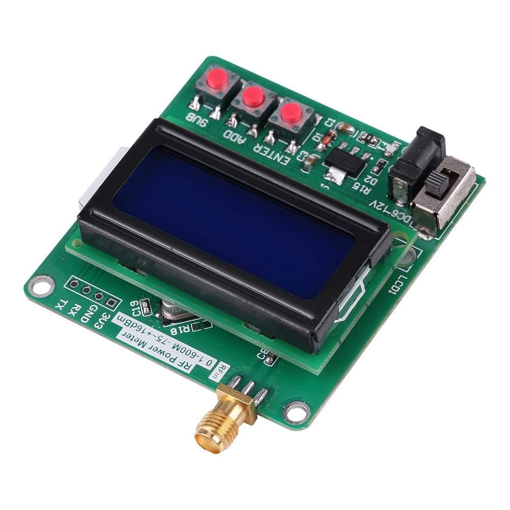 Power Meter, Logarithmic Detector 1 to 600MHz Board Demodulator Module RF Measurement Digital -75 to 16 dBm High Speed Calibration for Factory for Home