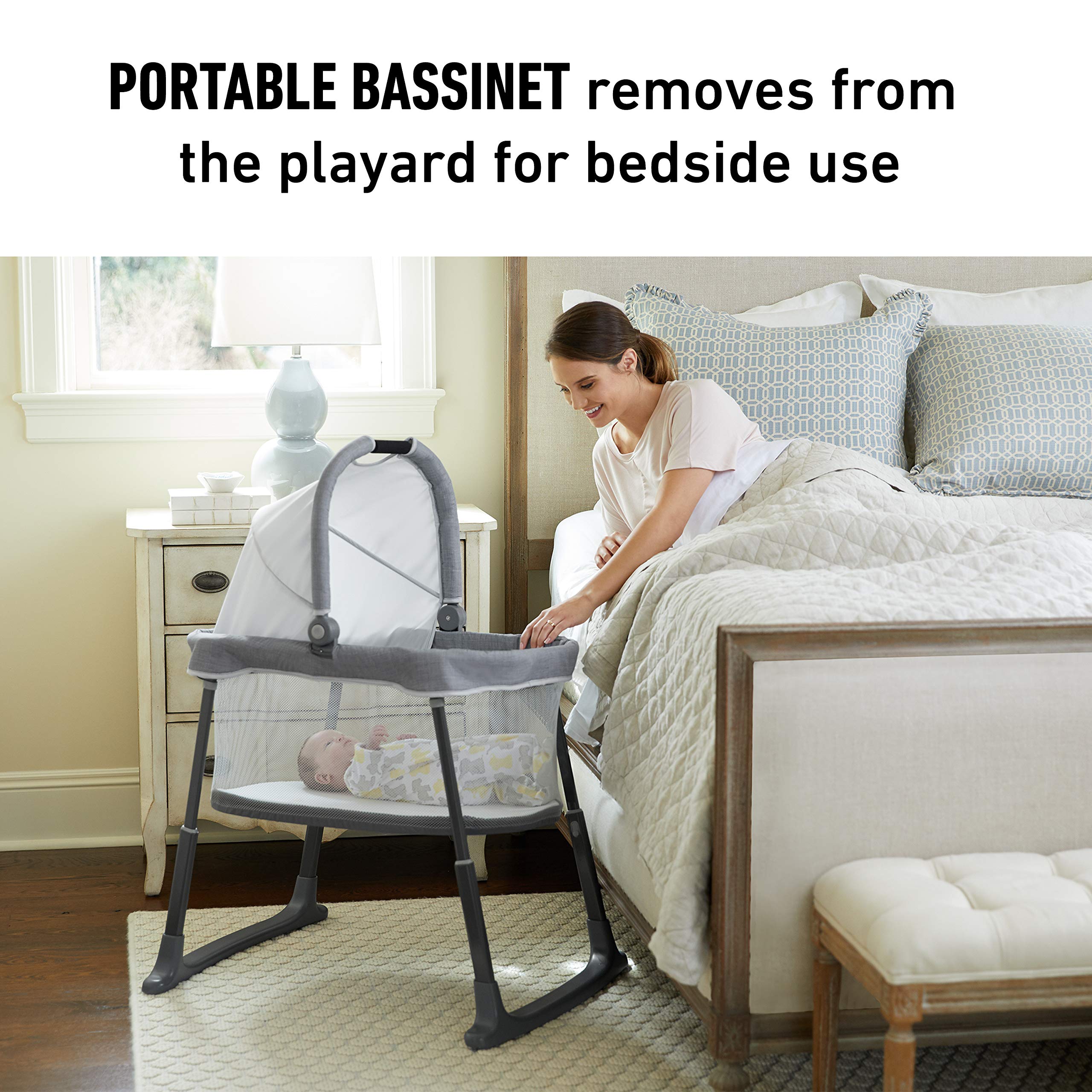 Graco Pack 'n Play Day2Dream Travel Bassinet Playard Features Portable Bassinet Diaper Changer and More (Alaska)
