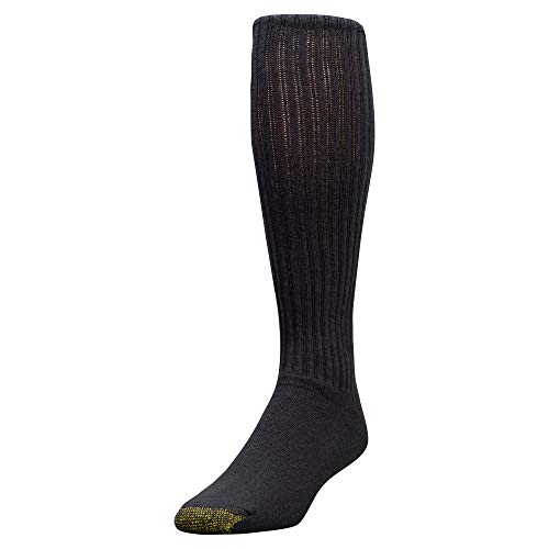 Gold Toe Men's Ultra Tec Performance Over The Calf Athletic Socks, 3-Pack, Black, Shoe Size: 6-12.5 (2 PK 6 PAIRS), Black)