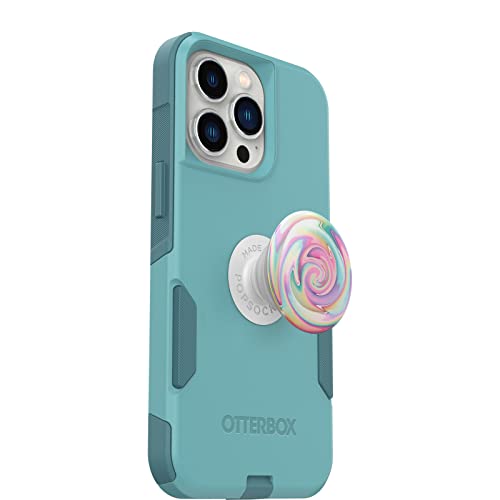 OtterBox COMMUTER SERIES for iPhone 13 PRO - (RIVETING WAY) + PopSockets PopGrip - (JAWBREAKER GLOSS)