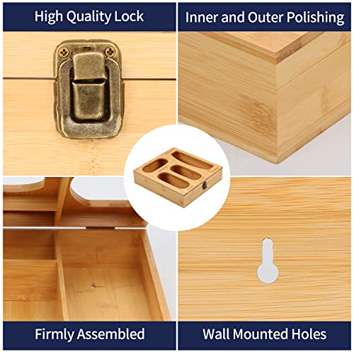 QUALLON Plastic Bag Storage Organizer Drawer or Wall Mount,Plastic Bag Organizer, Sandwich Bag Organizer, Baggie Organizer,Plastic Bag Storage for Drawer Kitchen Gallon Quart Snack Holders Dispenser