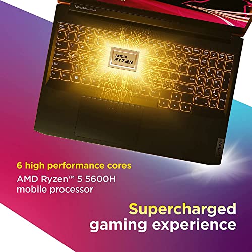 Lenovo IdeaPad Gaming 3 15.6" FHD 120Hz Gaming Laptop, AMD Ryzen 5-5600H, 16GB RAM 512GB SSD, RTX 3050 Ti 4GB GDDR6, Backlit Keyboard, Bluetooth, Webcam, WiFi, Windows 11, Shadow Black