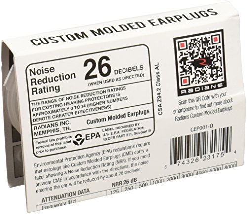 Radians Custom Molded Earplugs, Orange