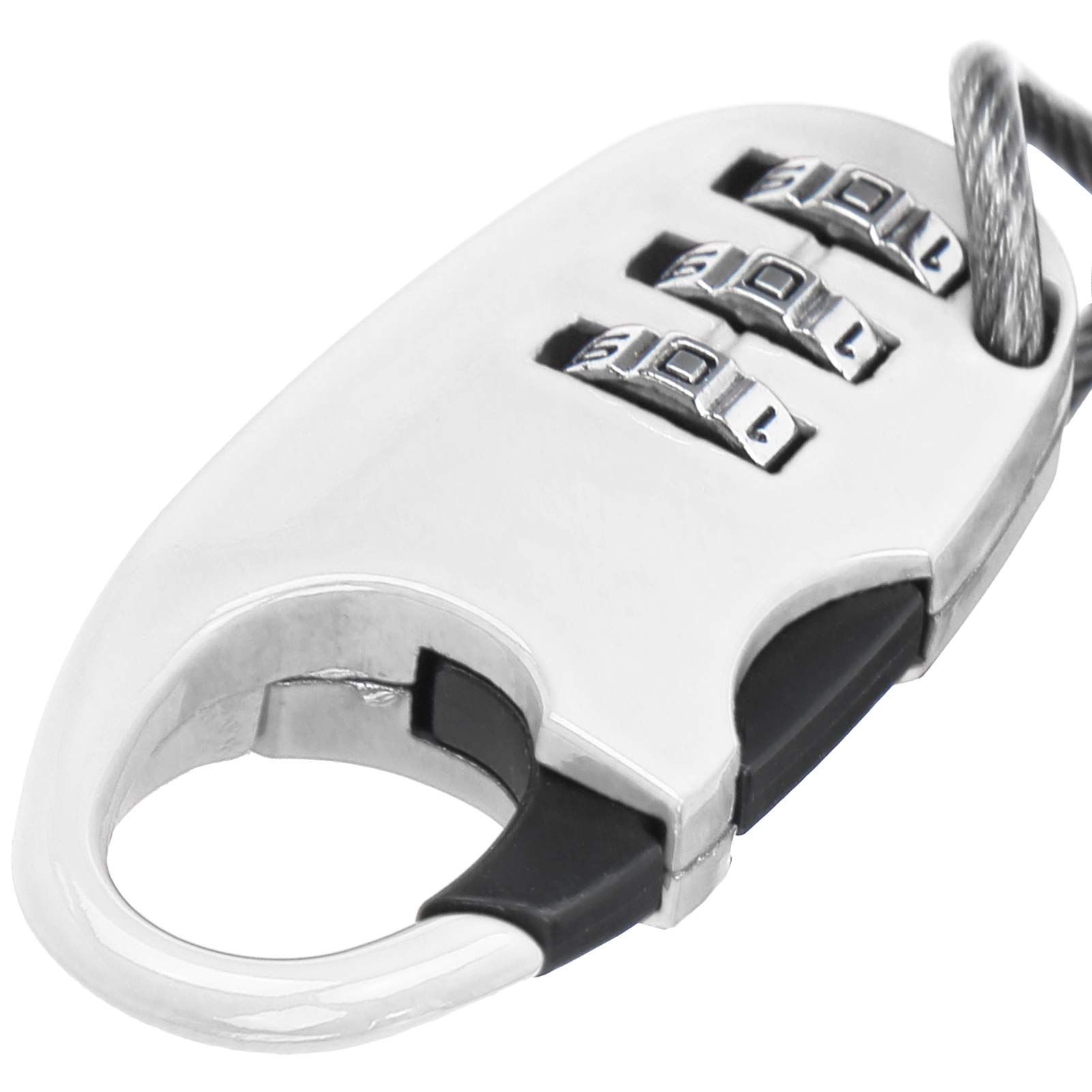 Hatirea Bicycle Helmet Lock, to Wear and Bike Cable Lock for Outdoors for Home(White)