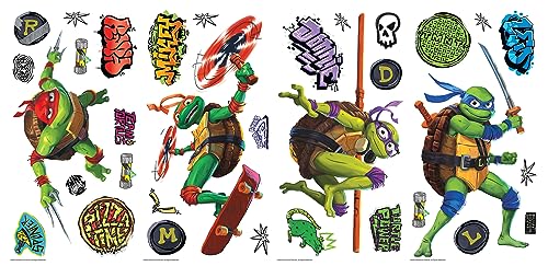 RoomMates Teenage Mutant Ninja Turtles Mutant Mayhem Characters Peel and Stick Wall Decals