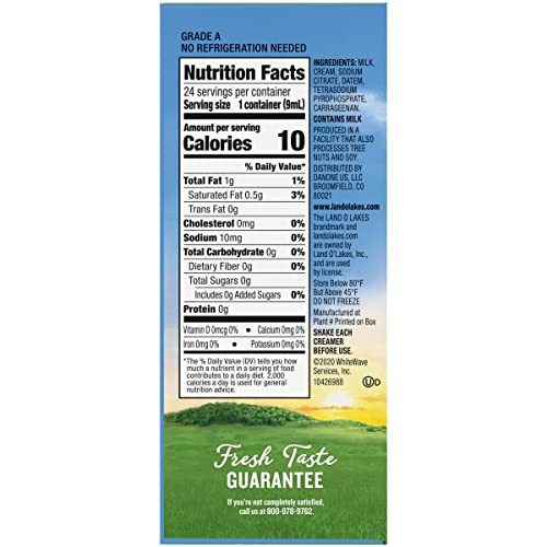 Land O' Lakes Half and Half UHT-Processed Creamer, 24 Count