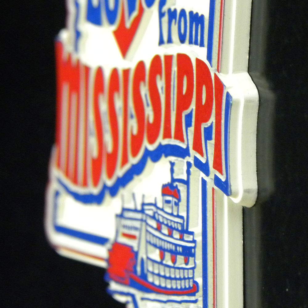 Love from Florida Vintage State Magnet by Classic Magnets, Collectible Souvenirs Made in The USA, 3.4" x 2.9"
