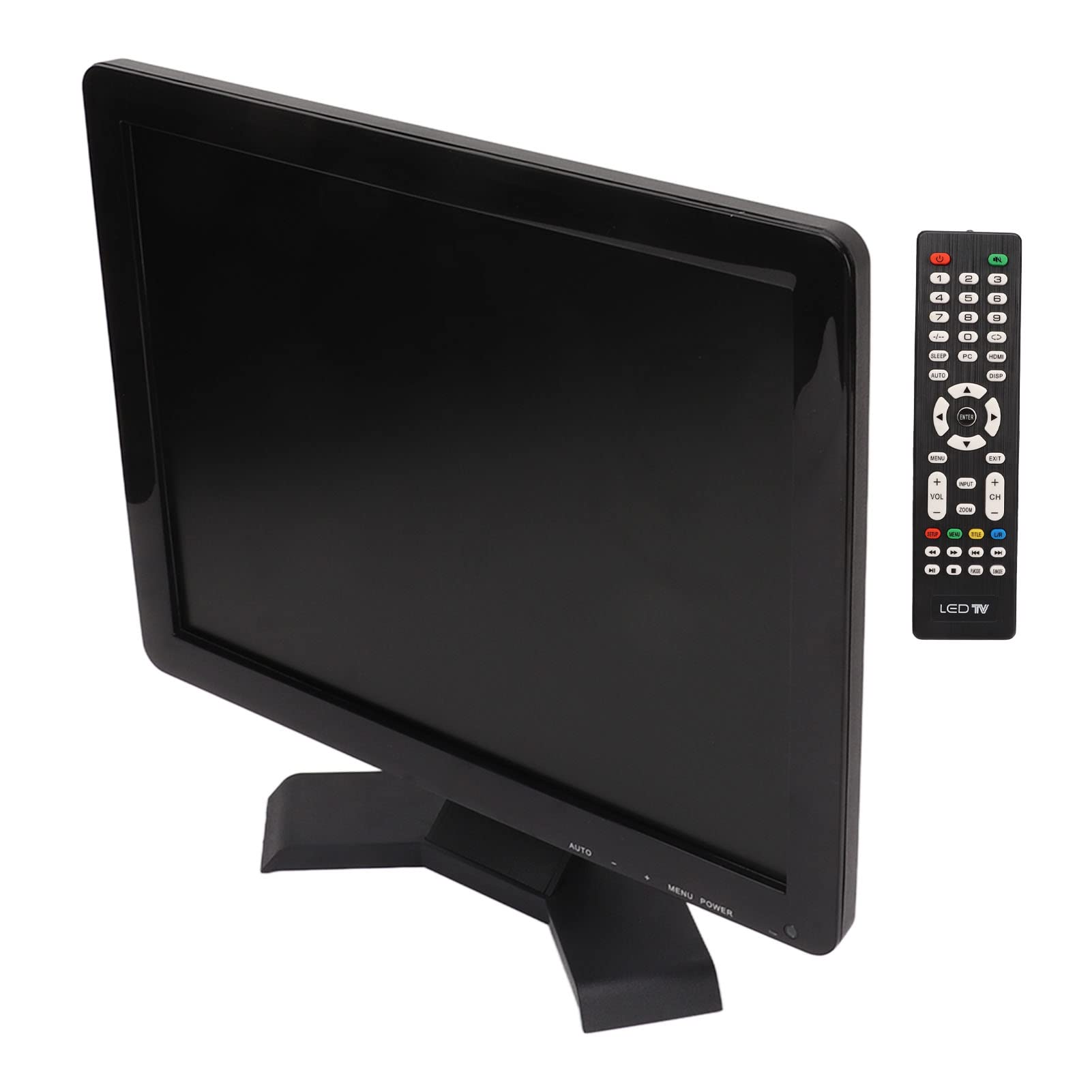 Qinlorgo USB VGA AV BNC DC Input Monitor, 100-240V Easy Install 15 Inch TFT LCD Monitor with Clear Image for PC (US Plug)
