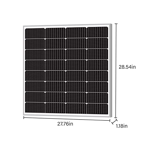 Newpowa 9BB Cell Monocrystalline 12V 100W Solar Panel Compact Design High Efficiency Module for RV Marine Boat Off Grid
