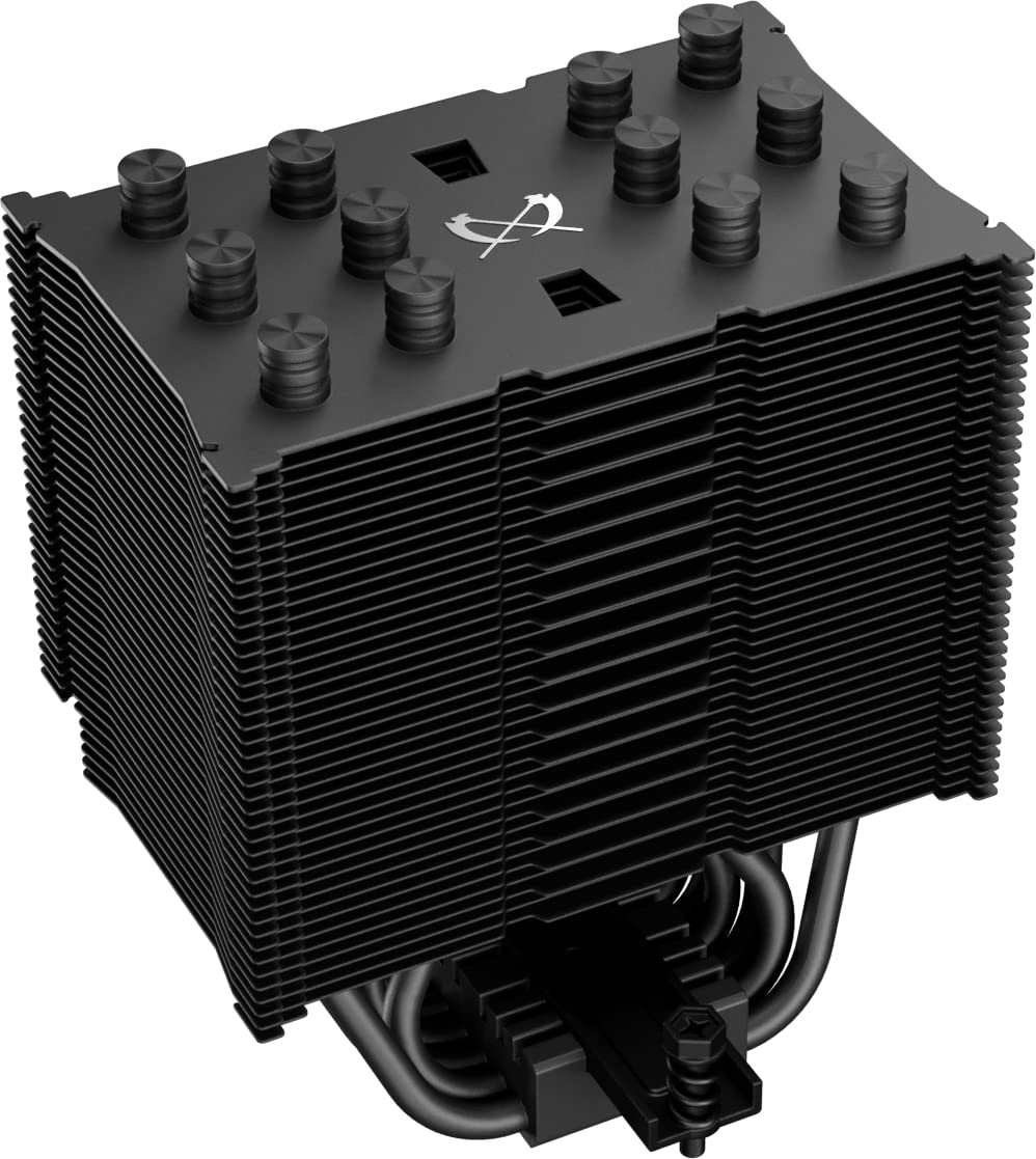 Scythe Mugen 5 Rev.C CPU Air Cooler, 120mm Single Tower, Black Edition LGA1700 AM5- Kaze Flex Black 120mm PWM Fan Bundle - Dual Fans Edition