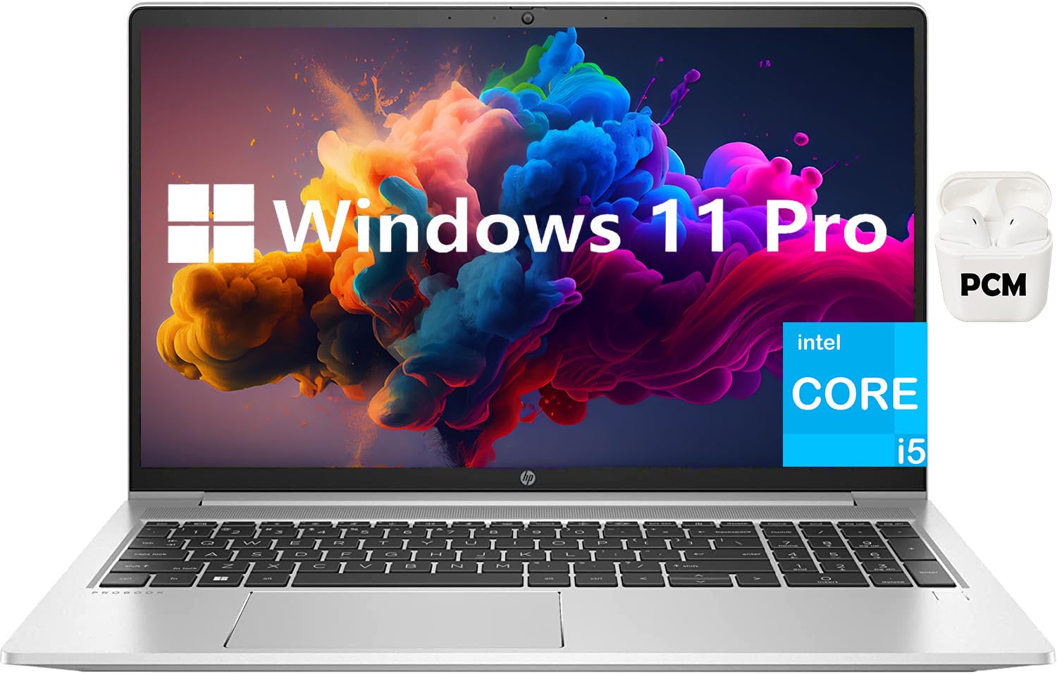 HP ProBook 450 G9 Business Laptop, 15.6 Inch FHD Display, Intel Core i5-1235U, 16GB RAM, 1TB SSD, Windows 11 Pro, Long Battery Life, Numeric Keypad, HDMI, PCM