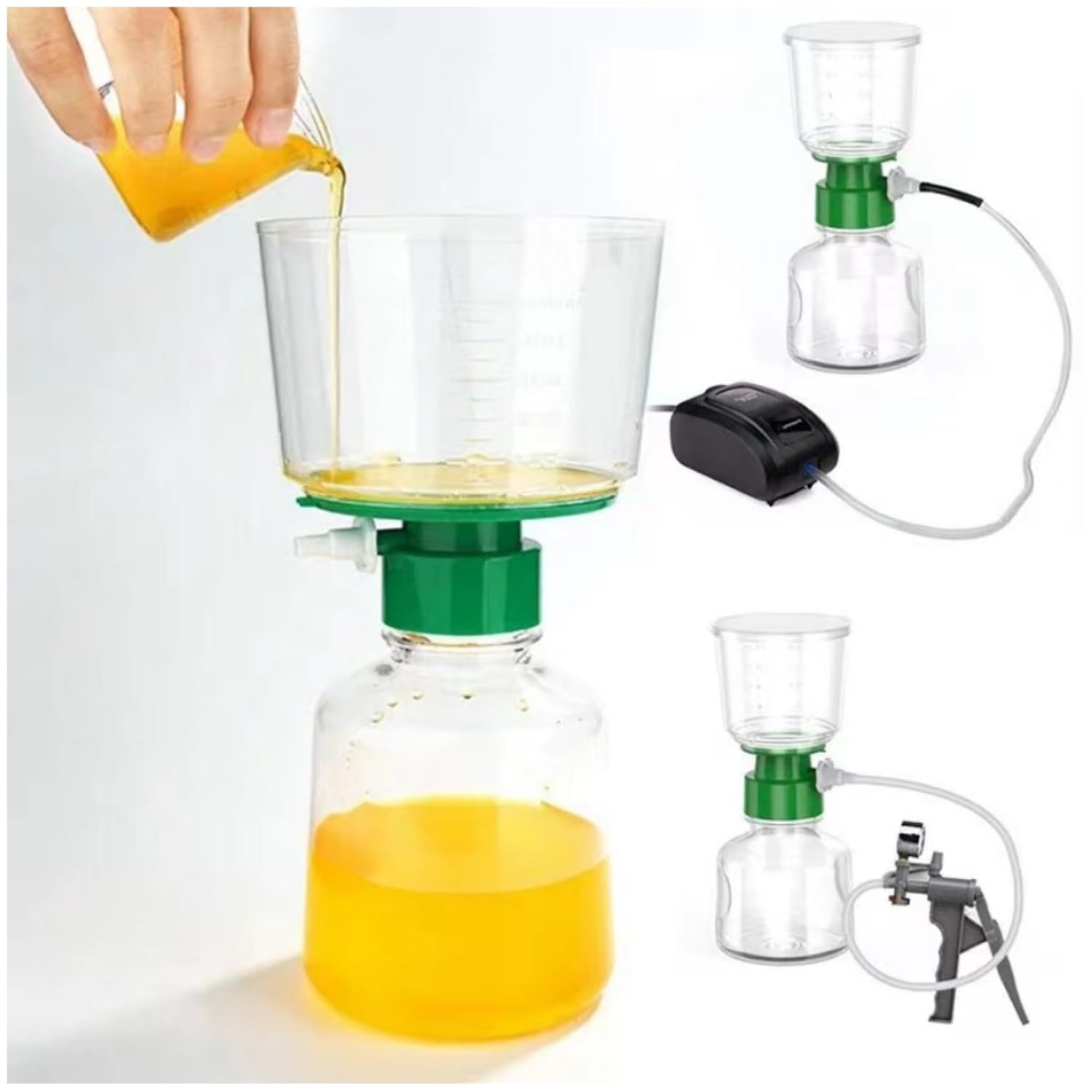 QOAEZK 250ML Sterile Vacuum Filter Units with 0.22um PES Membrane, Individually Wrapped