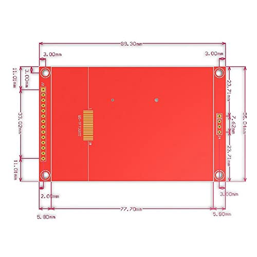QONIA 3.2 Inch SPI LCD Module RGB 65K Color 240X320 TFT Module ILI9341 Occupies at Least 4 IO 3.3V(with Touch MSP3218)