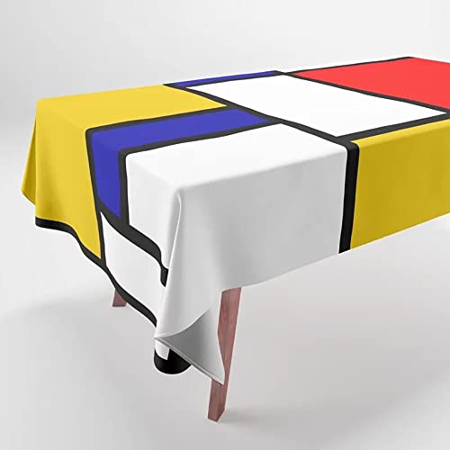 NUER Colorful Geometric Printed Tablecloths Home Decor Rectangular Party Tablecloths Stain Resistant Tablecloth Dust Cover A9 140x210cm