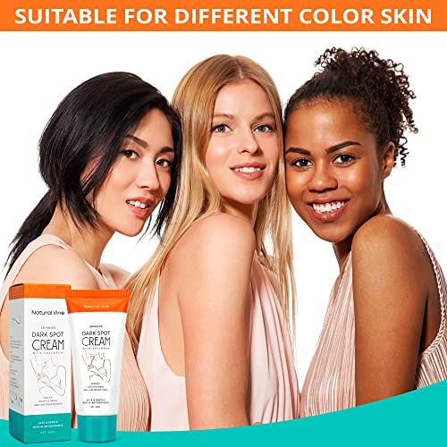 Natural Vine Dark Spot Corrector Cream, Dark Spot Remover for Body, Brightening Cream, Age Spot/Sun Spot/Brown Spot Remover, Dark Spot Cream, Instant Result, Moisturizes Armpit, Neck