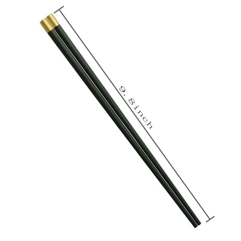 Limoer Reusable Chopsticks Non-Slip Chop Sticks Set Fiberglass Chinese Japanese Style, 5 Pairs Different colors 9.8 Inch, Multicolor (CP0001-9.8)