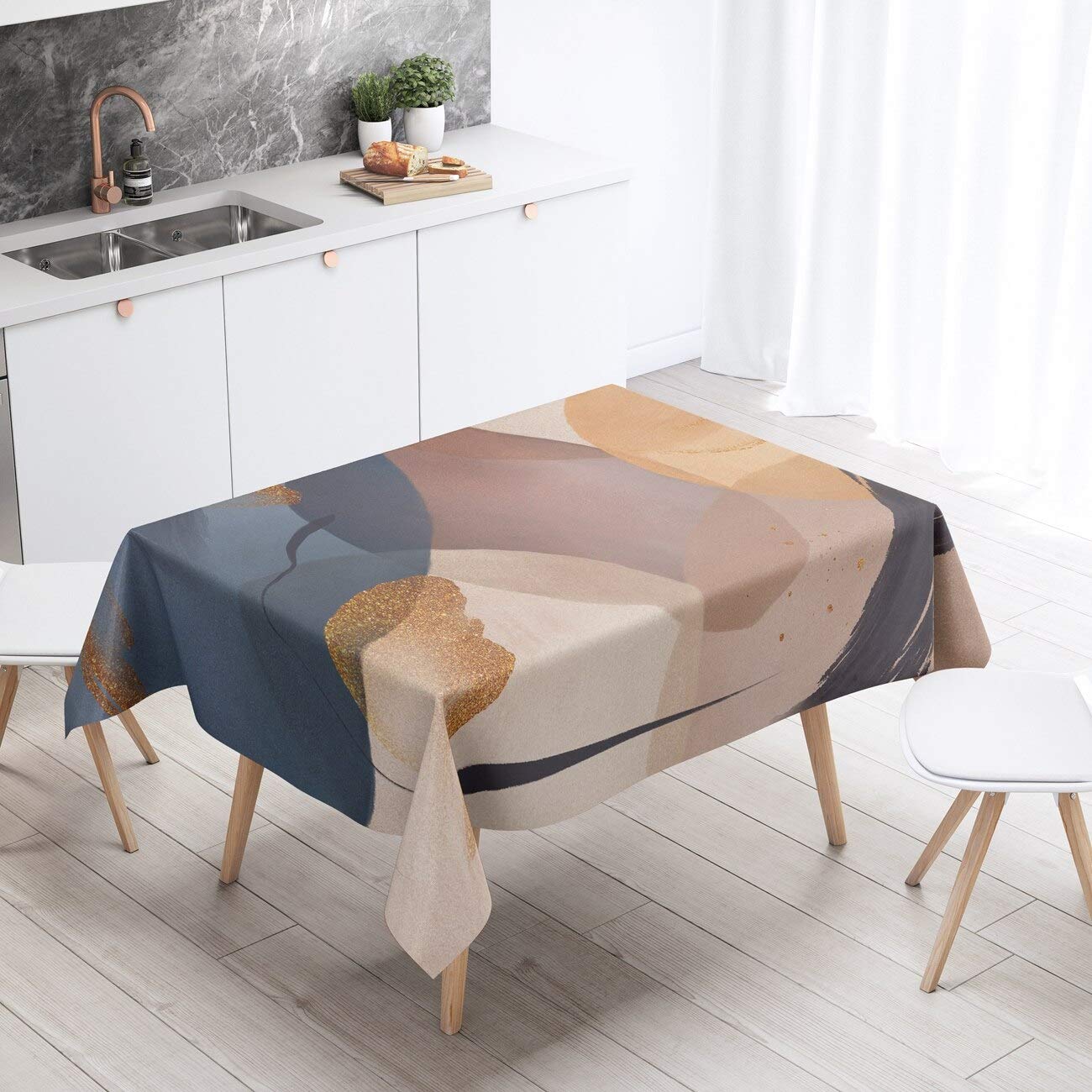 NUER Rectangular Tablecloth for Table Cloth Art Abstract Waterproof Oilcloth Decor Cover Anti-Stain Table Cover Mesa A4 140x210cm