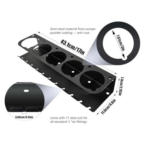 Wall Mounted Rack for Spray Can, Wall Mounted Storage Rack Spray Can Holder Rack, Heavy Duty Organizer Tool Steel 5 Holes Bottle Holder for Paint Can & Spray Can