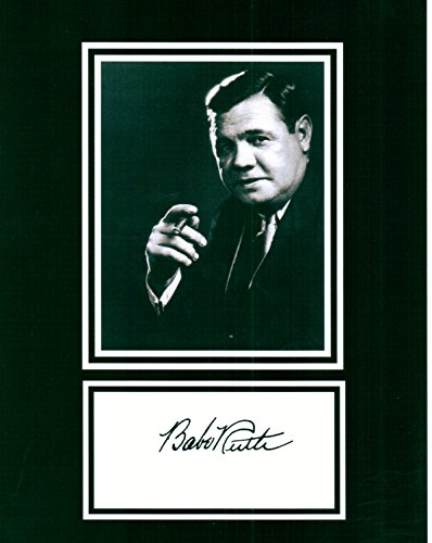 Kirkland Babe Ruth 8 X 10 Autograph Photo on Glossy Photo Paper