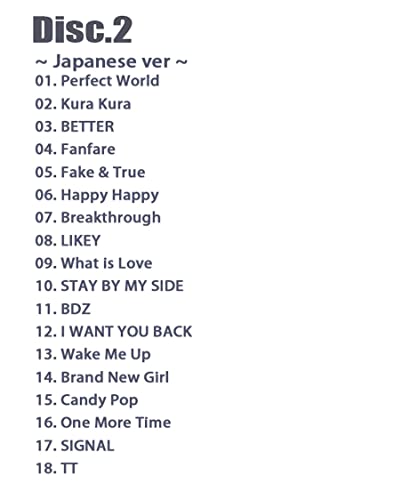 YGLCH Twice DVD 2021 MV Collection, 2021 New Song Selection MV/Live Collection