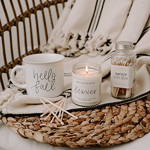 Sweet Water Decor Fall Coffee Mugs | Seasonal 16oz Ceramic Campfire Coffee Cup | Microwave & Dishwasher Safe Autumn Mug Great for Halloween, Pumpkin Spice Lattes & Thanksgiving (Hello Fall)