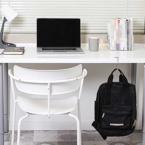 SagaSave 4Pcs Handbag Hook Table Hook Hanger Under Counter Bags Storage Desk Bag Hanger Portable for Girls Women