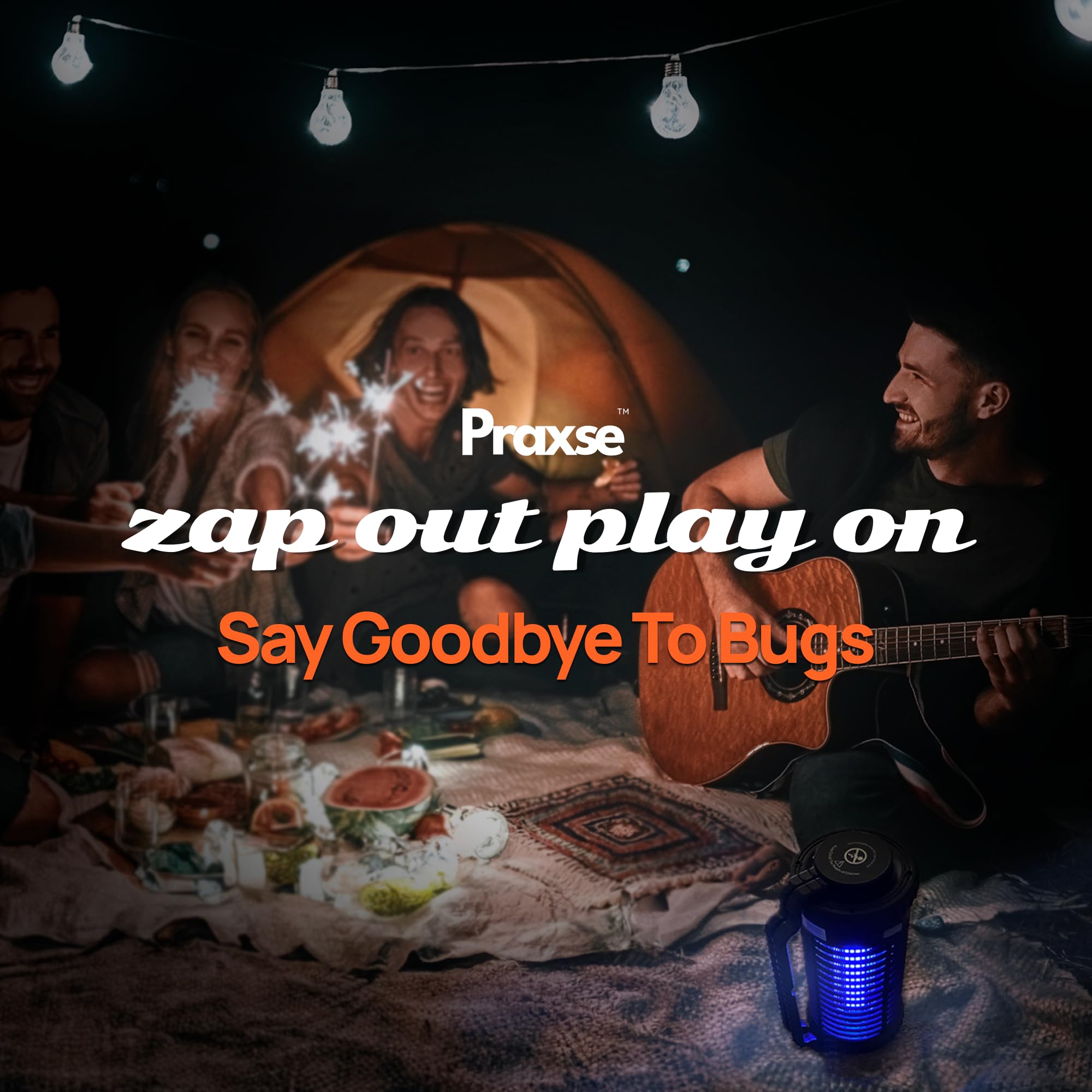 Solar Bug Zapper Outdoor Indoor, 4800V Effective Mosquito Zapper, Cordless IP66 Waterproof Fly Traps, Fly Zapper,Patio and Camping,Garden,Backyard Essentials
