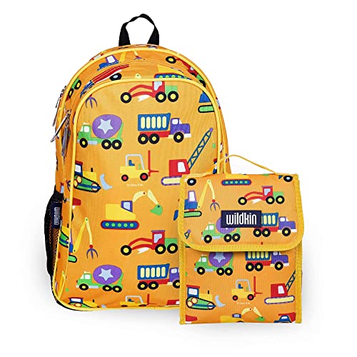 Wildkin 15 Inch Kids Backpack Bundle with Lunch Bag (Under Construction)