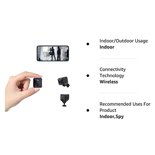 Spy Camera WiFi Hidden Camera,2023 Upgraded 4K Mini Security Nanny Camera,100 Days Standby Battery Life,AI Motion Detection Alerts, Auto Night Vision,Real Time Record Surveillance Camera for Indoor