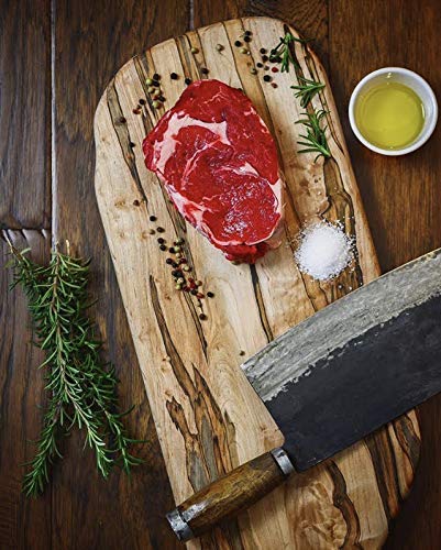 Large Long Ambrosia Maple Wood Cutting Board with Handle, Charcuterie Buffet Serving Board, Wedding Catering Tray