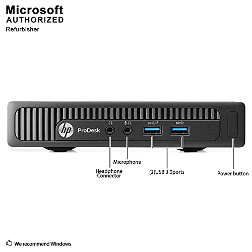 HP ProDesk 600 G1 Mini Business Desktop PC, Intel Core Quad i5 4590T up to 3.0GHz, 8GB DDR3, 256GB SSD, WiFi, BT, VGA, DP, Windows 10 64 Bit-Multi-Language Supports English/Spanish/French(Renewed)