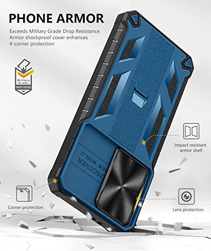 SOiOS for Samsung Galaxy S21 5G Case: Galaxy S21 5G 6.2" Case with Kickstand | Heavy Duty Protection Phone Cover | Durable Protective Shockproof Case Blue