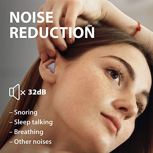 PQ Wax Ear Plugs for Sleep - 6 Silicone Wax Earplugs for Sleeping and Swimming - Gel Ear Plugs for Noise Cancelling, Wax Plugs Protect Ears While Sleeping with Sound Blocking 32 Db (6-Pillows), White
