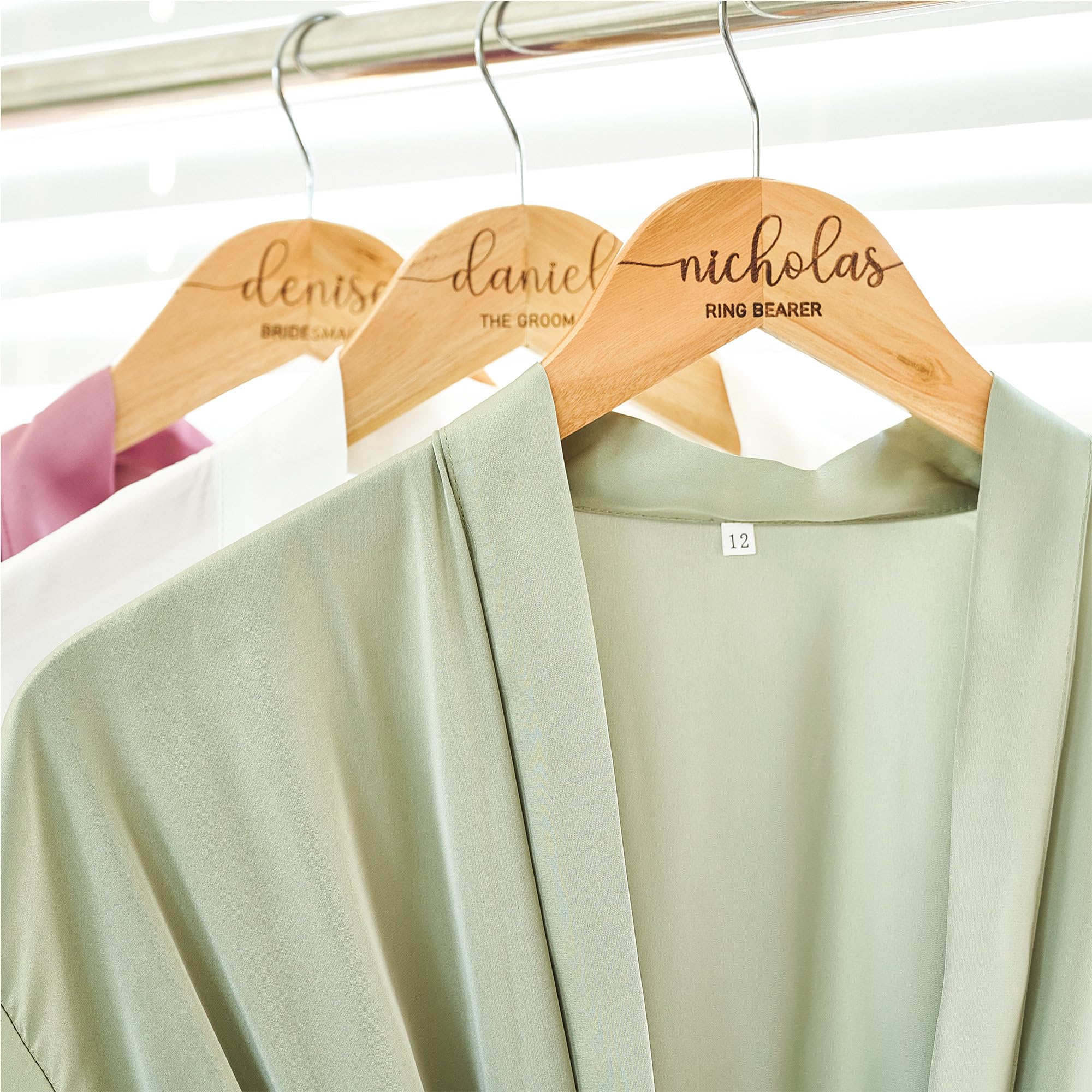 Personalized Bridesmaid Hangers | Bride Hangers | Wedding Dress Hangers | Custom Name Engraved Wooden Hanger | Bridesmaid Proposal