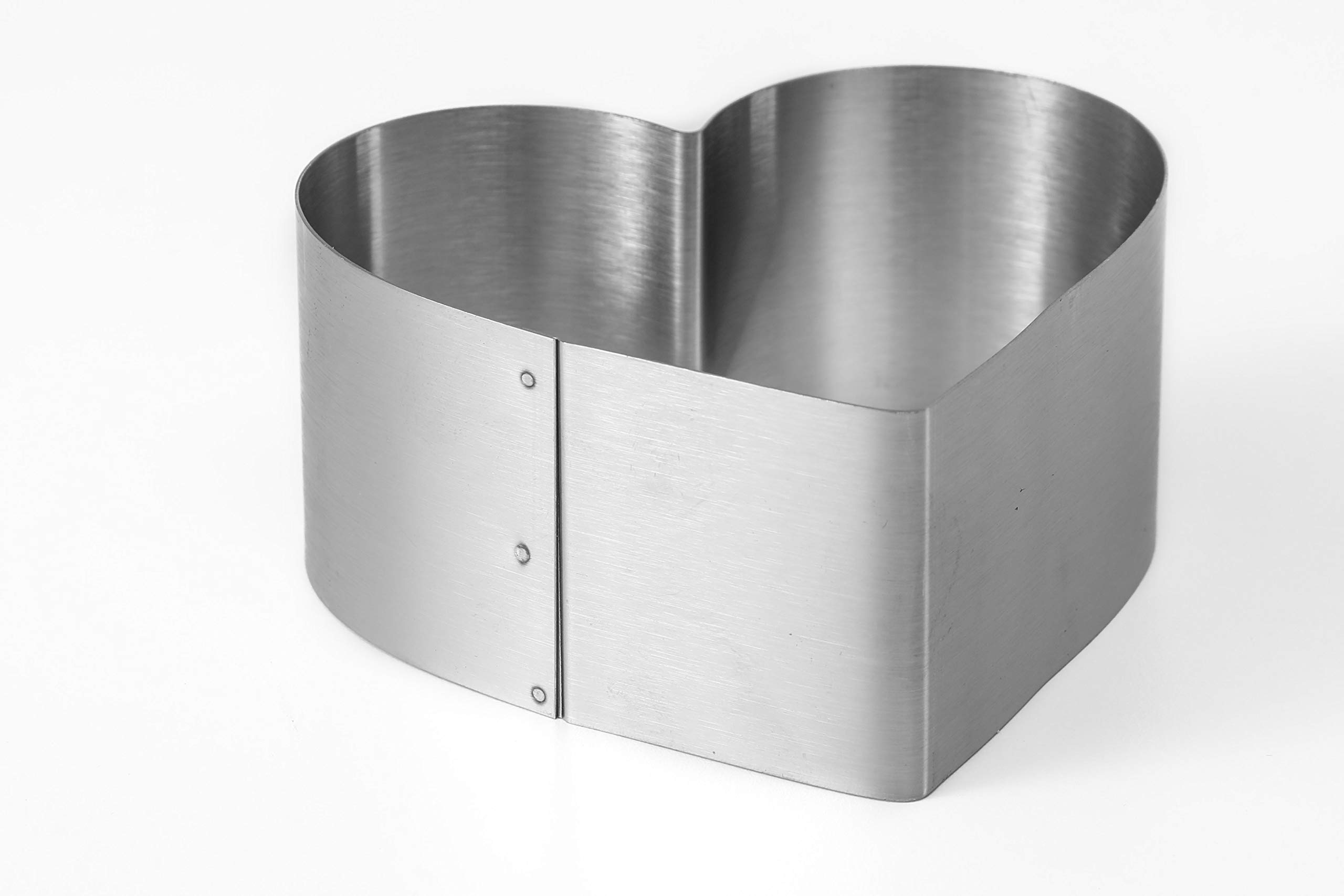 Large Round and Heart Cake Ring Set-4/6/8 Inch Biscuit Cutter Stainless Steel