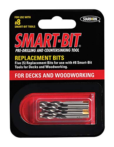 Replacement Bits For No 8 Trim Smart-Bit Pre-Drilling And Countersinking Tool (Item No BDA141)