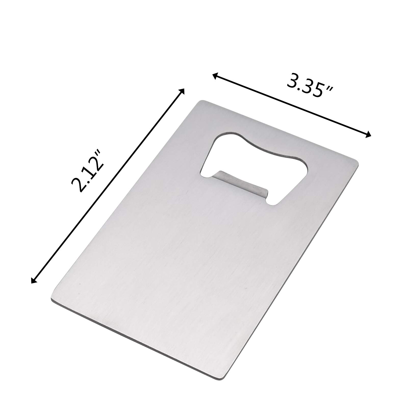 Ponpong Stainless Steel Credit Card Beer Bottle Openers, 10 Pieces