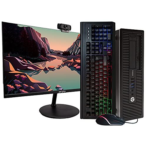 HP ProDesk 600G1 Desktop Computer PC, Intel i5 Quad Core Gen 4, 16GB DDR3 RAM, 4TB HDD Hard Drive, 1080p Webcam, New 23.6" FHD LED Monitor, RGB Keyboard and Mouse, Win 10 Pro (Renewed)
