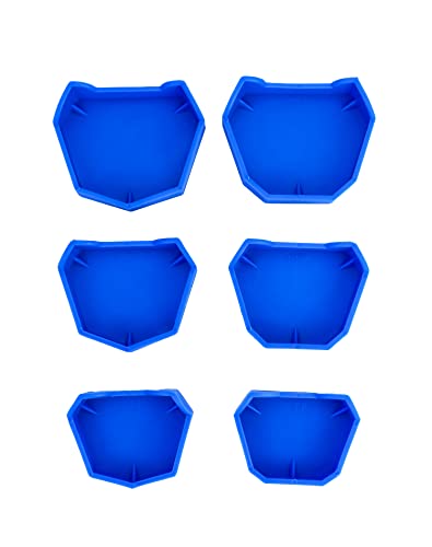 QWORK Dental Base Forming Kit, 6 Pcs Casting Trimming Dental Impression Tray Dental Plaster Mold Base for Store Dental Impression Trays Lab Model Base Set