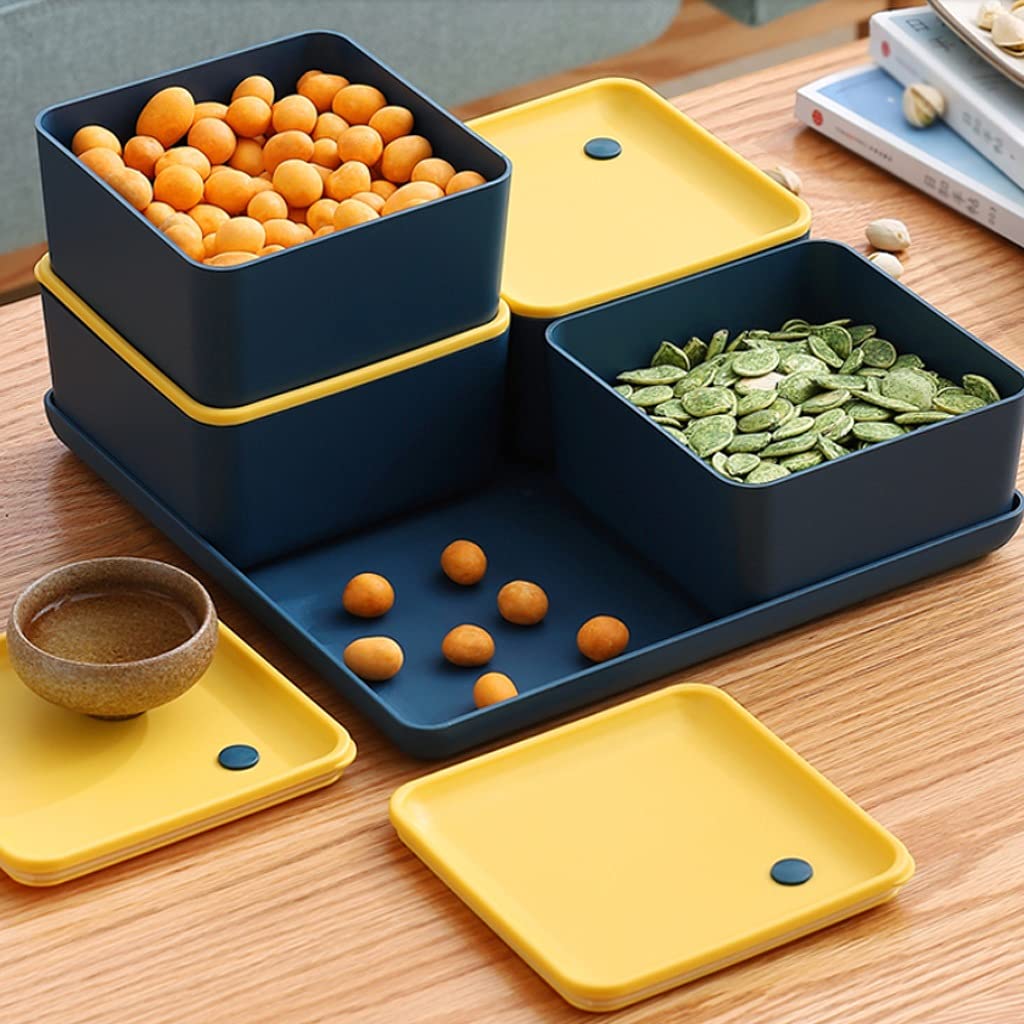 PNNERR Removable Candy Box, Living Room Dried Fruit Box, Plastic Nut Storage Box