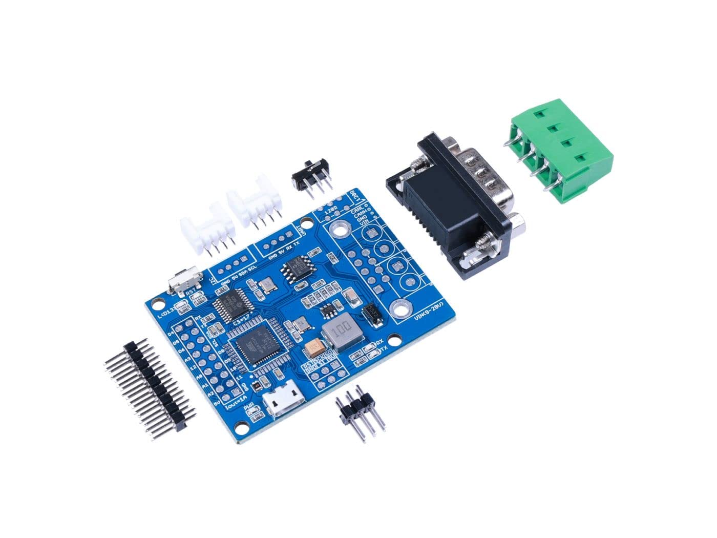 Seeed Studio CANBed Dual - RP2040 Chip-Based Arduino CAN Bus Development Board with 2 Independent CAN Bus Interfaces(CAN2.0 & CAN FD), 133MHz CAN Controller for Car Data Reading.