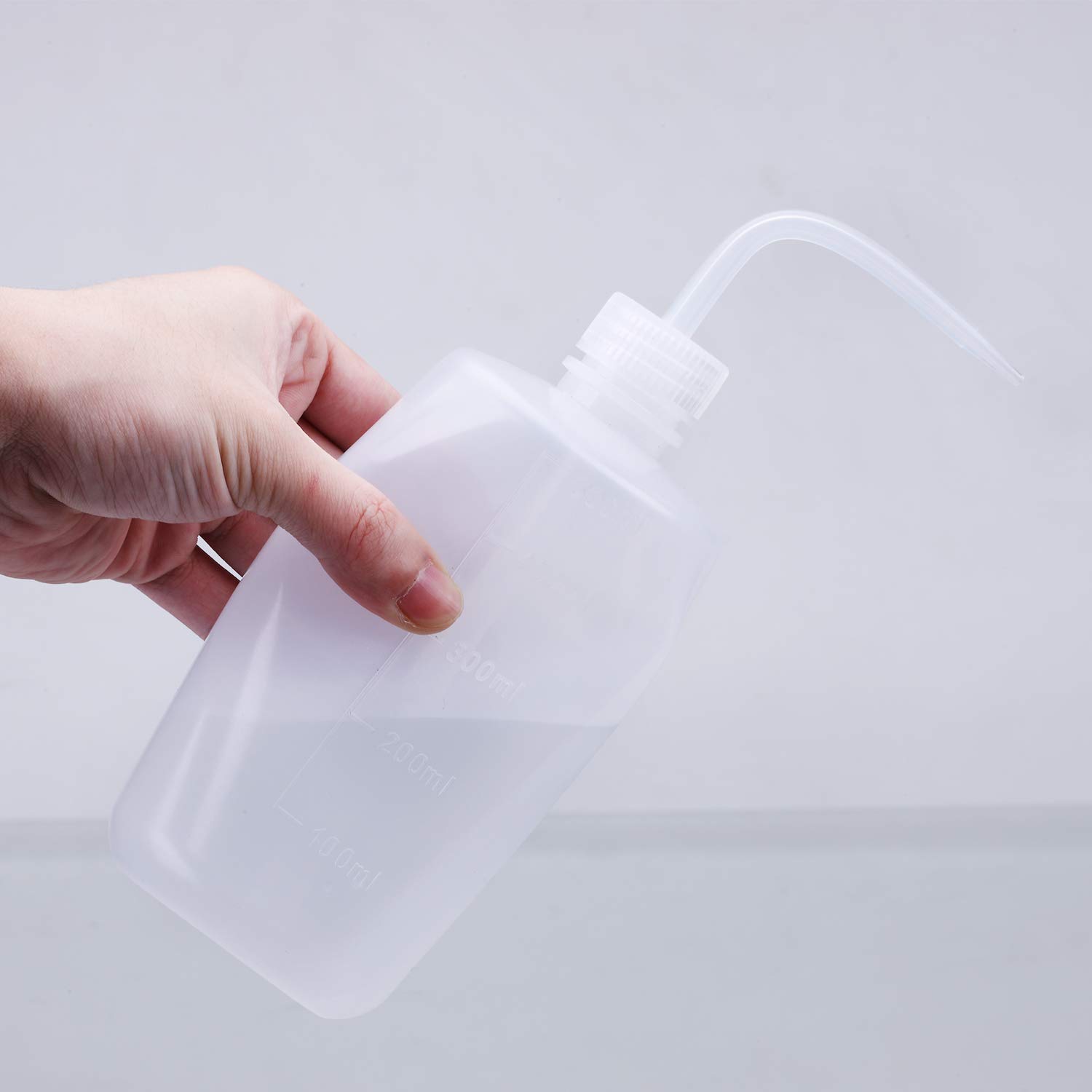 Young4us Wash bottle, 3 Pack LDPE Squeeze Bottles, Safe Plastic Low Density Polyethylene Watering Bottle Tattoo Wash Bottle with Narrow Mouth, for Chemistry, Industry, Lab & Gardening, 500, 250,150ml